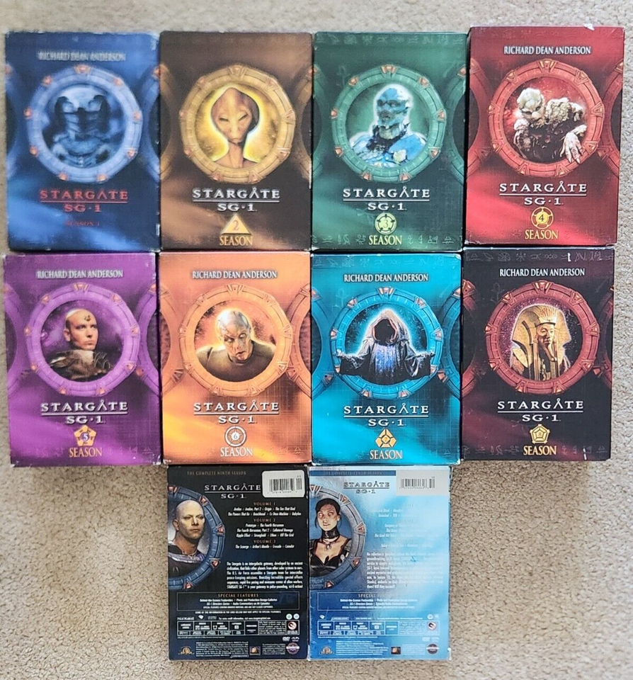 Stargate SG1 Season 1 2 3 4 5 6 7 8 9 10; Stargate Atlantis 1 2 3 4 5 ...
