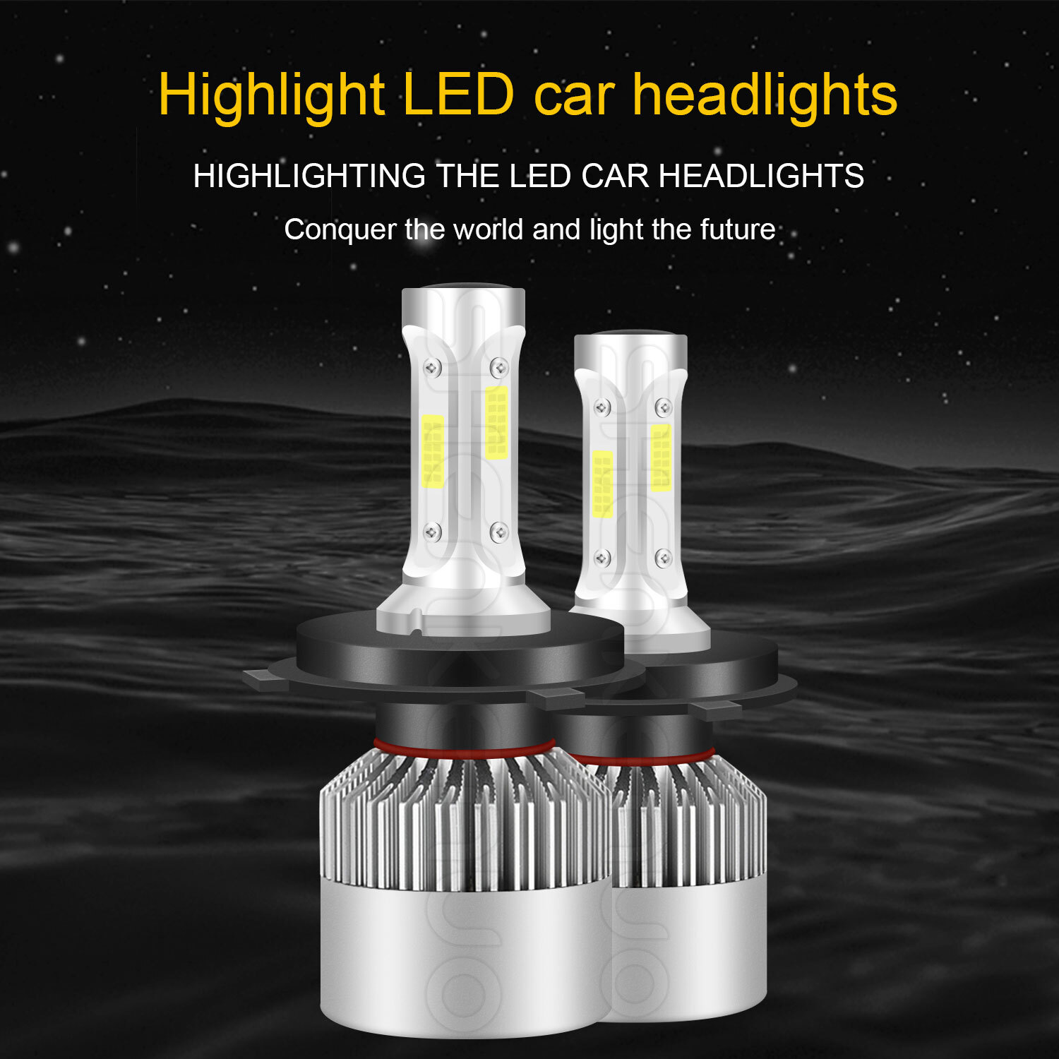 For Kia Rio 2012-2020 Pair H4 9003 LED Headlight Bulbs Conversion Kit ...