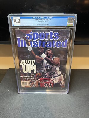 CGC 9.2 Newsstand Edition Sports Illustrated-Karl Malone-June 16 1997 ...