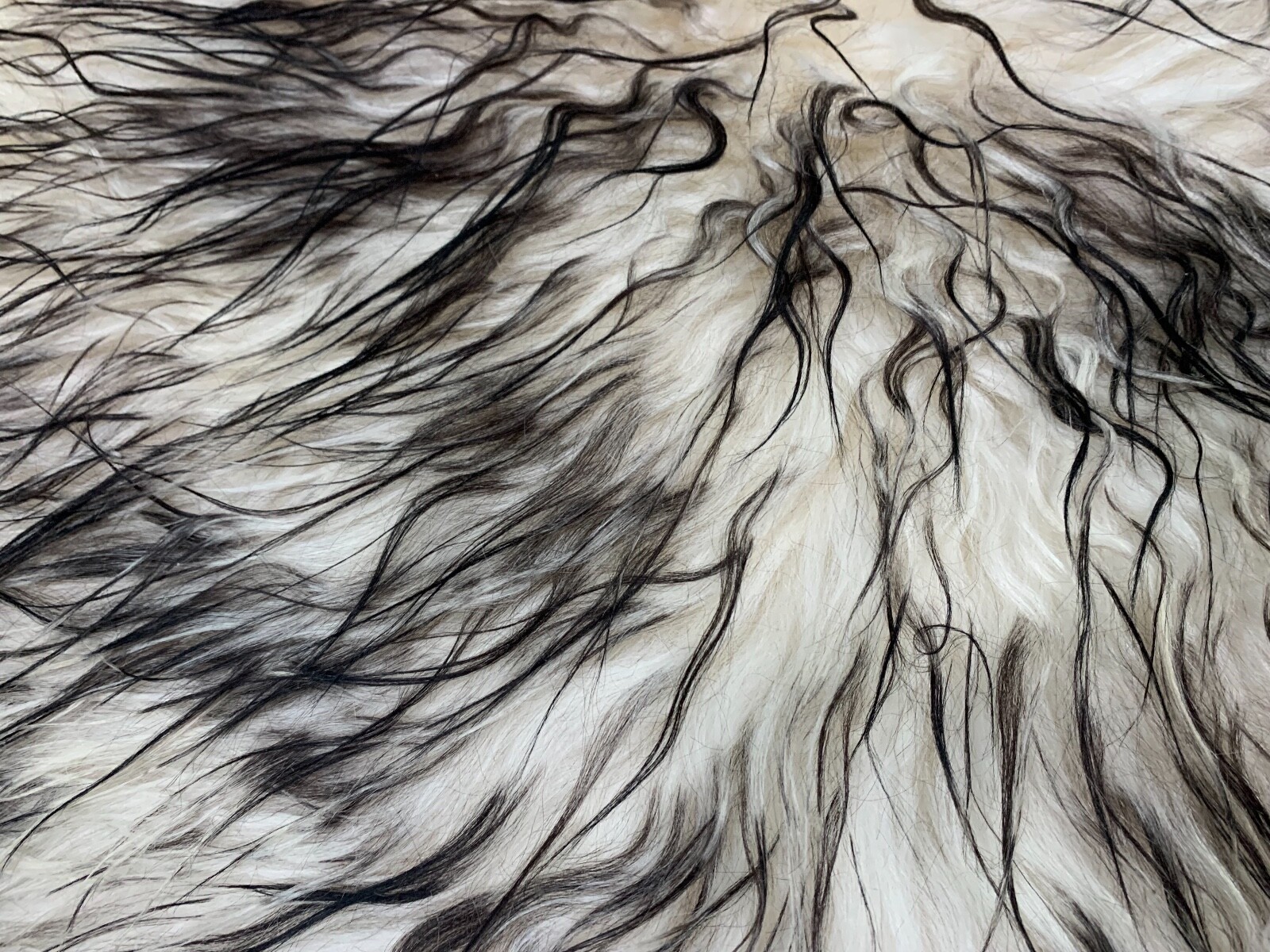 Icelandic Curly Mouflon Black Pelt Throw Blanket Hide Genuine Sheepskin ...