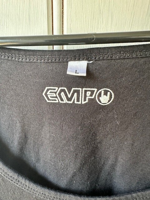 EMP Longline Graphic Eagles & Guitar Print Black Vest/Tank - Size ...