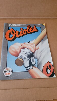 Vintage Baseball Baltimore Orioles 1988 Official Game Program | eBay