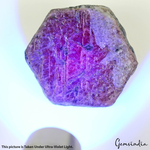 620 Cts Natural Fuchsia Corundum Raw Ruby Crystal Hexagon Cut Huge Rough Crystal | eBay