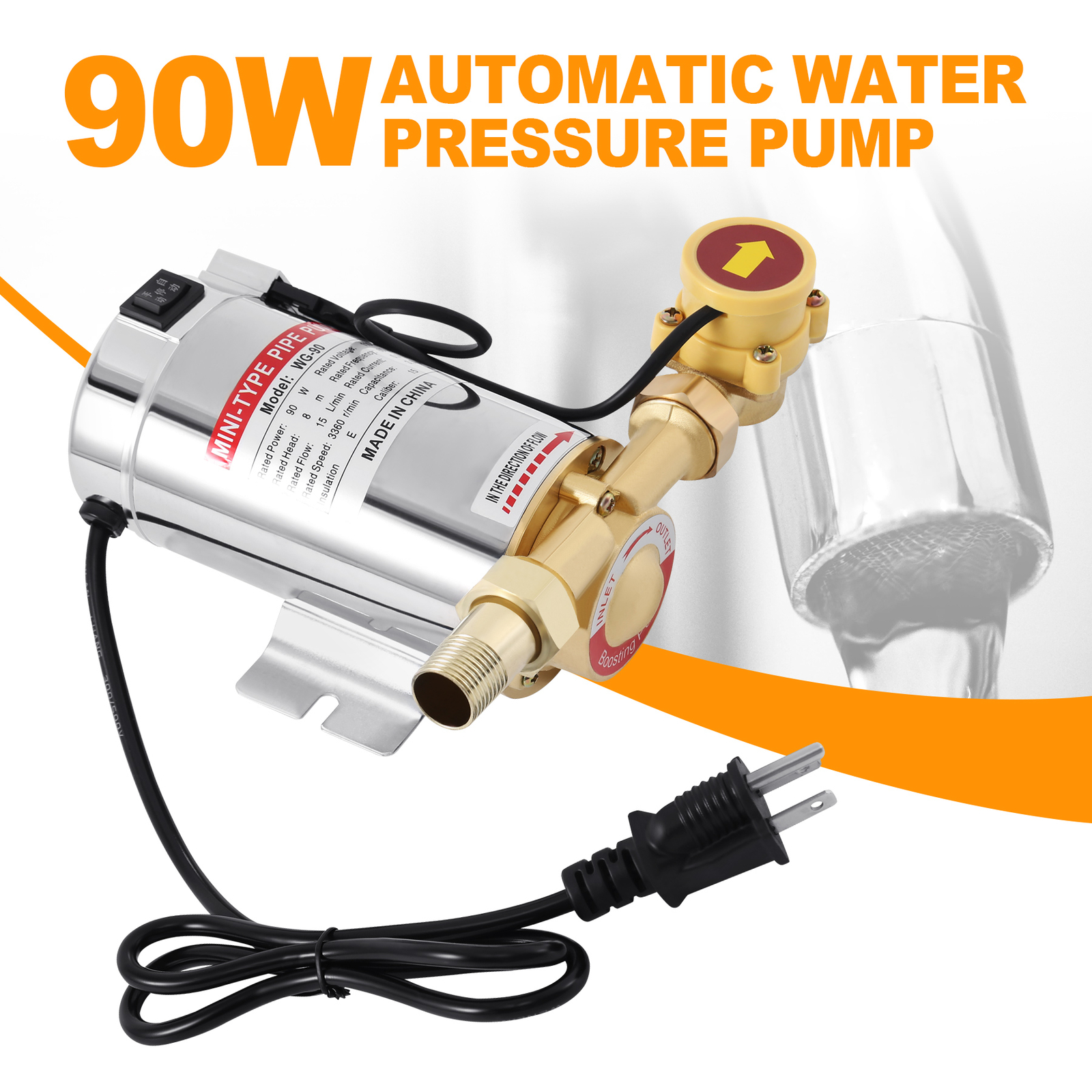 Ridgeyard+%E2%80%8ER-ZYB-90WSJ-US+Washing+Machine+Booster+Water+Pump+ ...