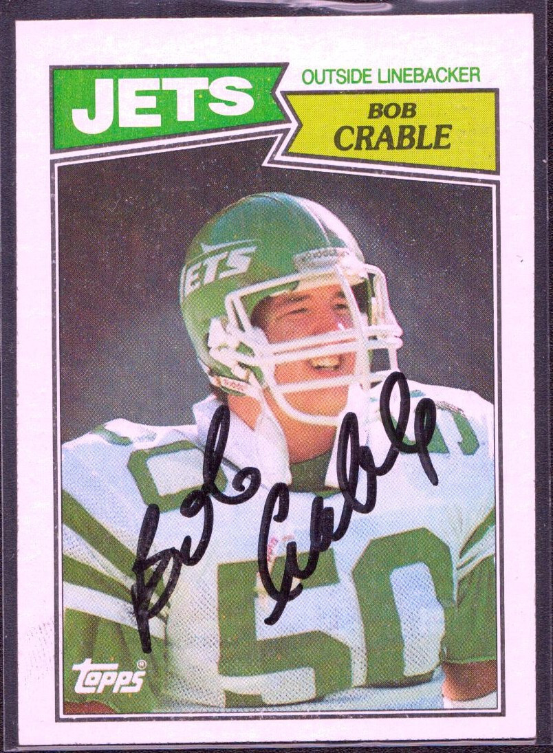 BOB CRABLE 1987 Topps #138 AUTOGRAPH Auto JETS Signed | eBay