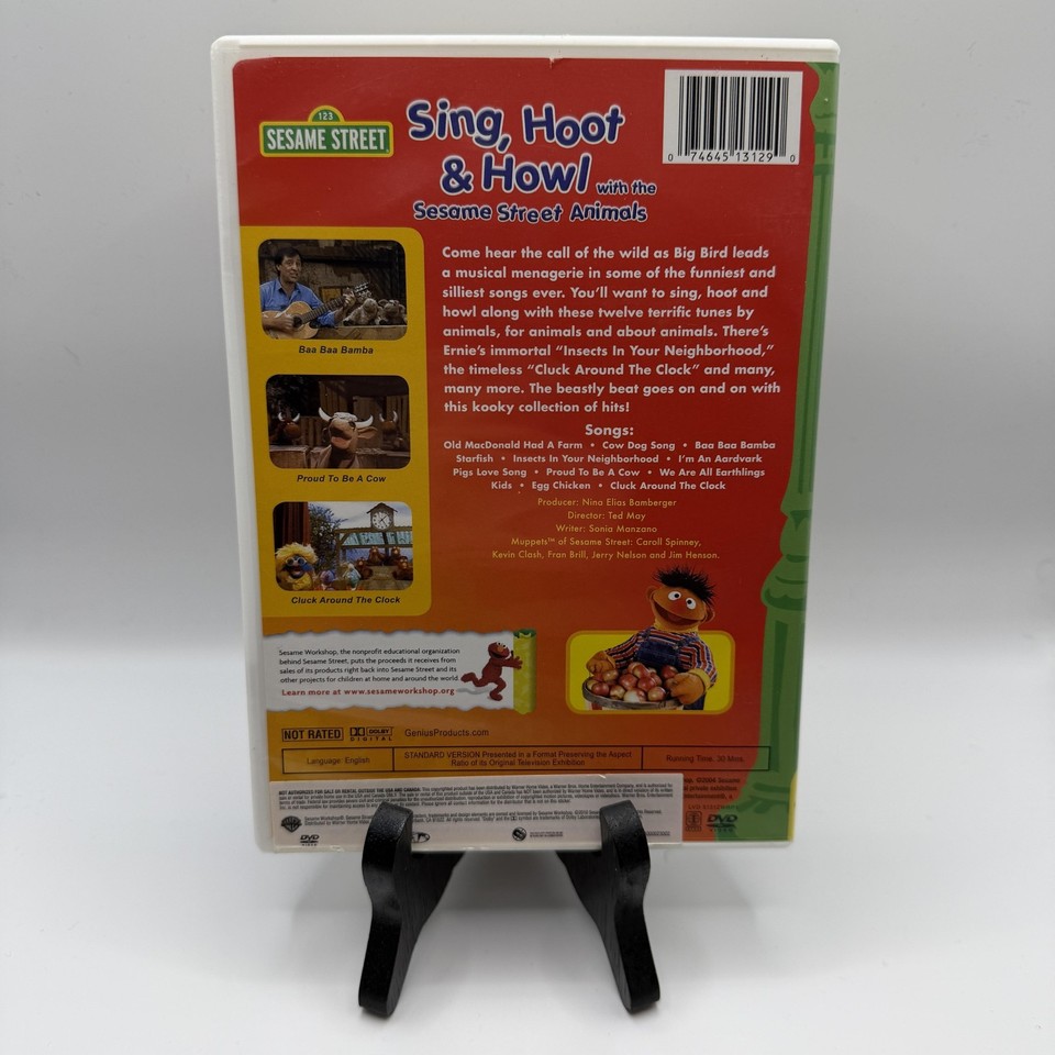 Sesame Street Sing Hoot & Howl DVD Children's Educational NR Family ...