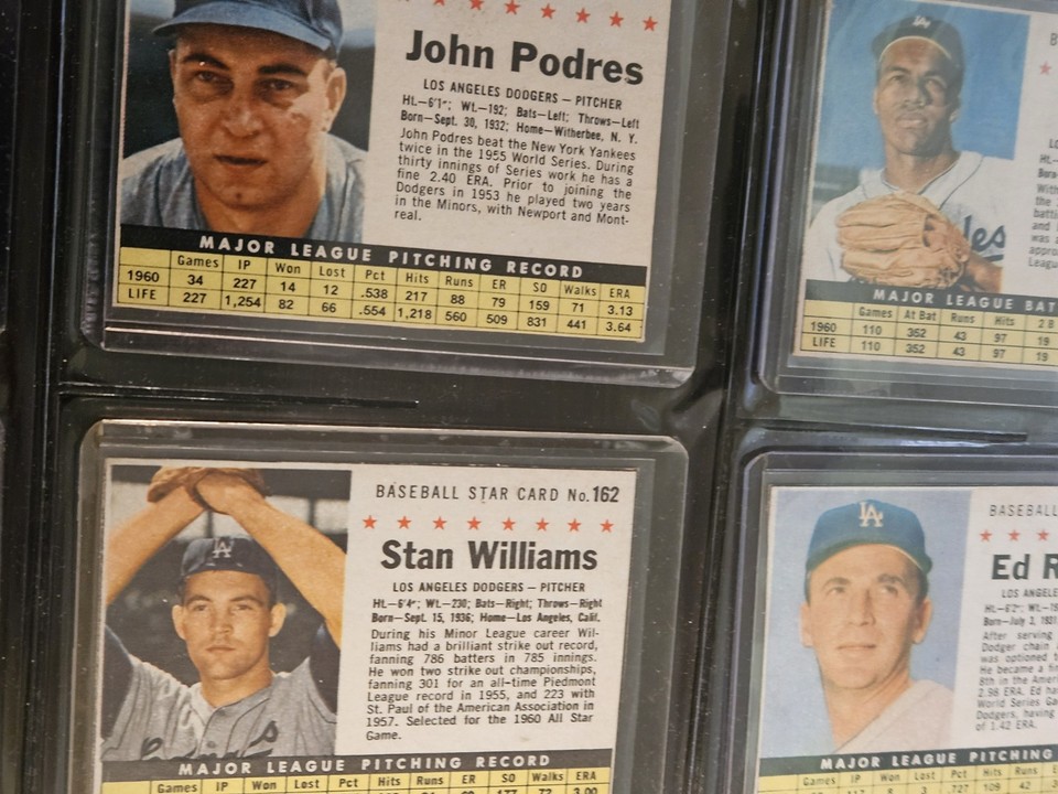 (18) different brooklyn dodgers 1961 post cereal baseball cards | eBay