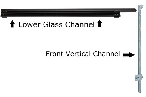 1953-1955 Ford Truck One Piece Glass Power Window Kit w/Chrome Switches ...