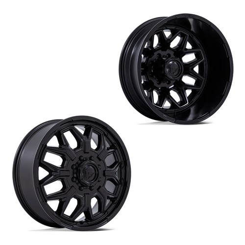22x8.25 Fuel Off-Road D871 Flux Blackout 11-UP GM DUALLY Wheels 8x210 ...