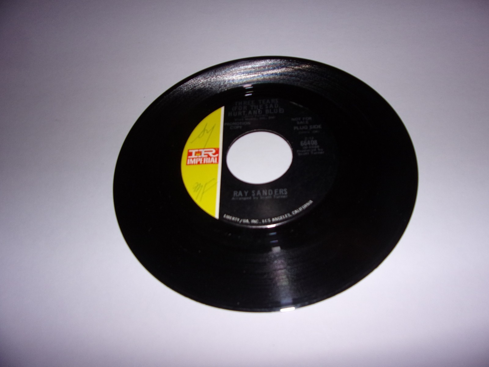 Ray Sanders: Three Tears (For The Sad, Hurt, And Blue) / Lucille / 45 ...