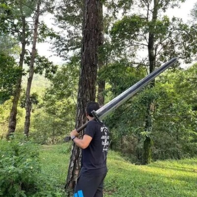 Handmade Carbon Steel 43" Blade Guts Raider Anime Sword Berserk Sword ...