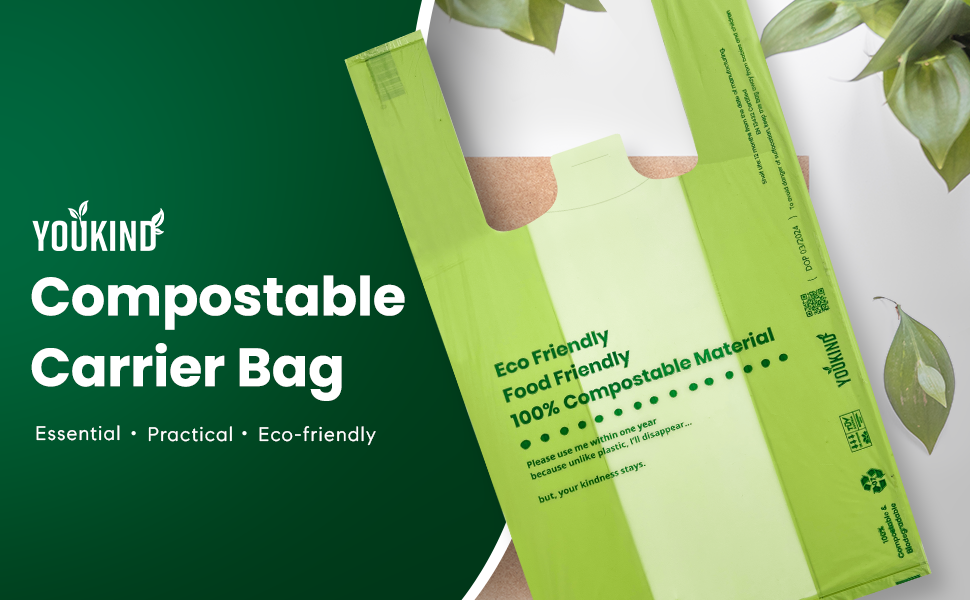 500 Bags Compostable and Biodegradable Food Waste Bags with Tie Handle ...