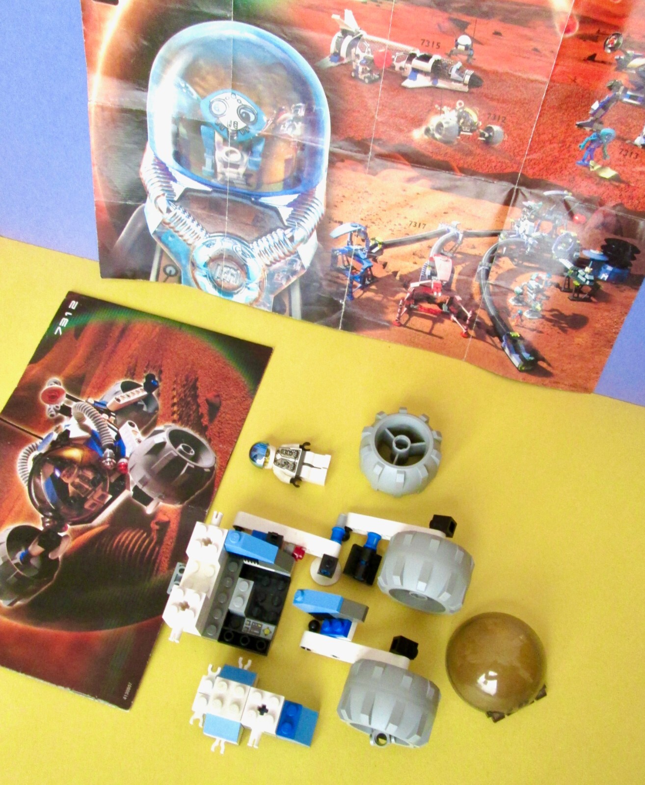 LEGO Space,LIFE ON MARS,T3-Trike 7312,2001,incomplete, manual,poster ...