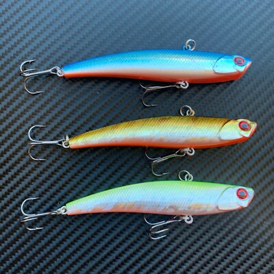 Vibe Fishing Lures 95mm Blade Hard Bibless Lures Jigs Jew Snapper Stick ...