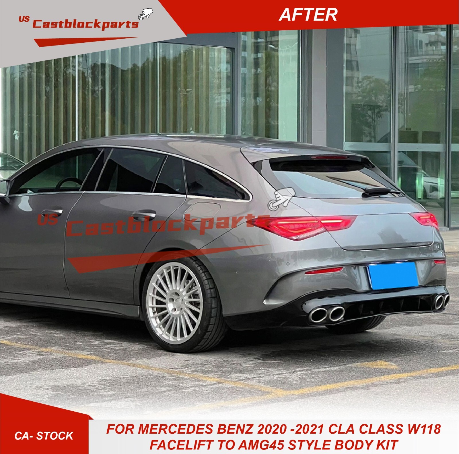 For 2020+ Mercedes Benz CLA Class W118 Facelift Amg45 Front Bumper Rear ...