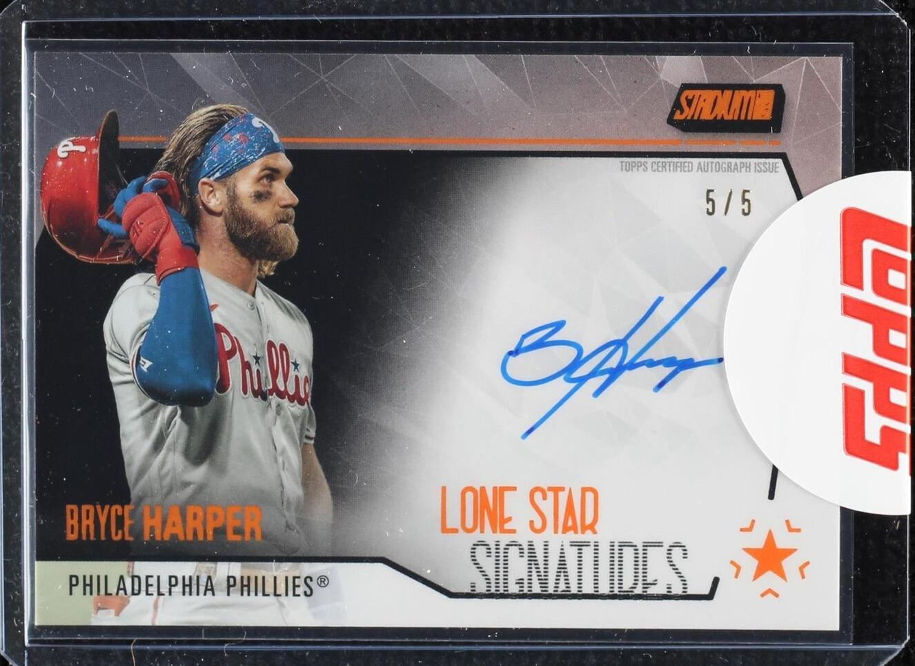 2021 Topps Stadium Club - Lone Star Signatures Bryce Harper #LLS-BH ...