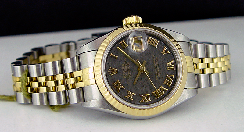 Rolex Lady-Datejust Gold & Steel, Black Obsidian, 79173 - Pre-owned | eBay