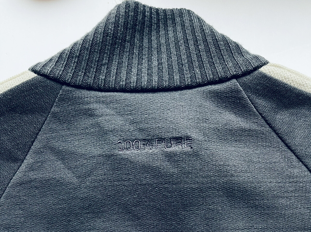 Icebreaker EXP Merino Wool Gray Full Zip Base Layer Sweater Jacket Sz M ...