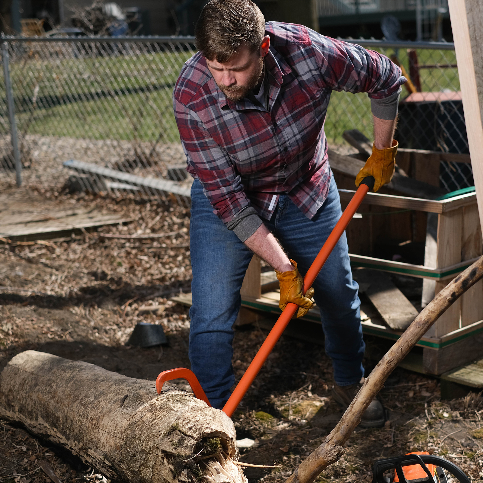 Felled Steel Timberjack - 48in Timber Jack Cant Hook Roller for 12in ...