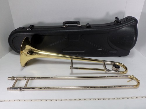 Vintage Bach Omega Trombone With Case Brass Music Instrument School | eBay