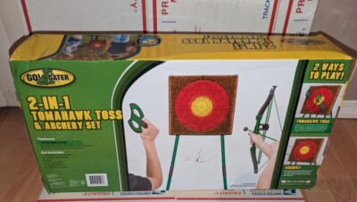 Go! Gater 2-In-1 Tomahawk Toss & Archery Game Set – Includes Tomahawks ...