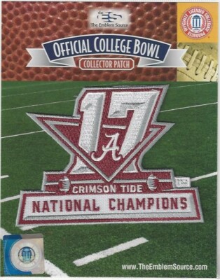 2017 Alabama NCAA Football National Champions Patch Official & Packaged ...