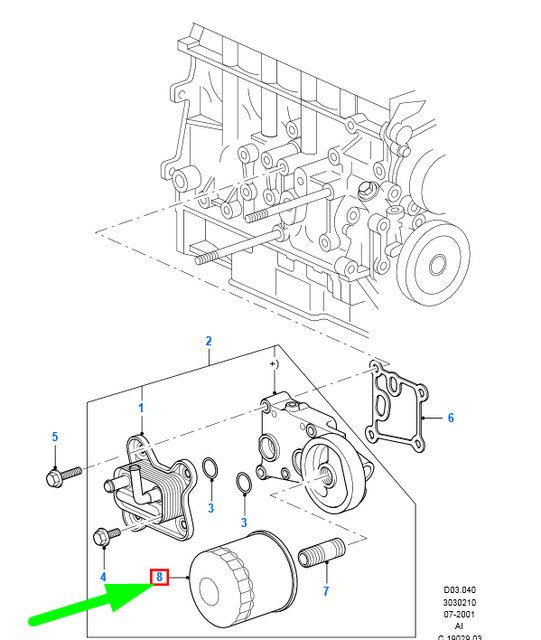 FORD FOCUS MK1 OIL FILTER ASSY LHD 1322152 4M5Q-6714-BA ORIGINAL for ...