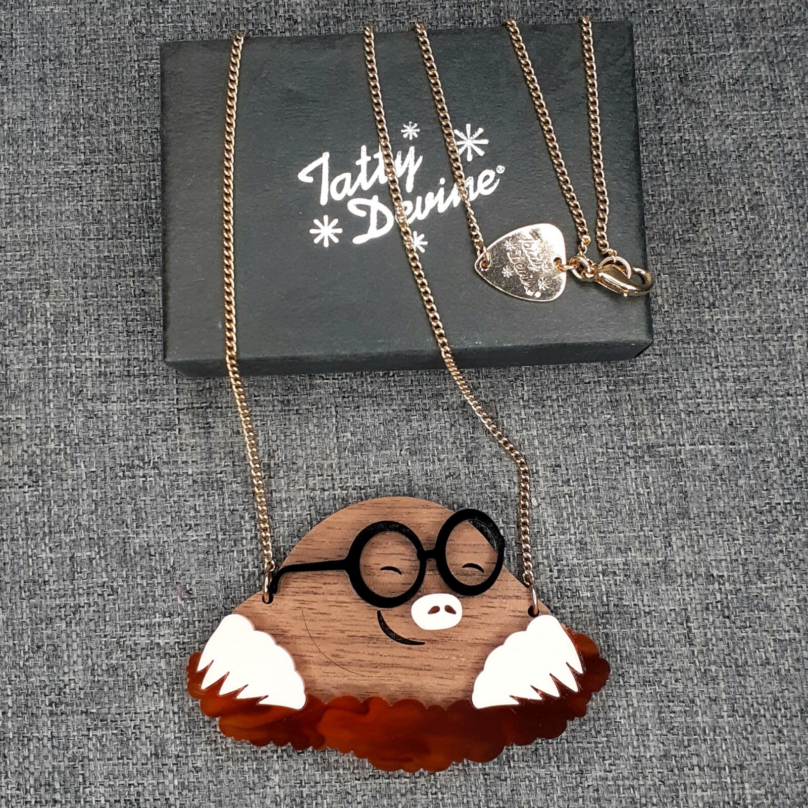 Tatty Devine Statement Acrylic & Wood Mole Necklace R… - Gem