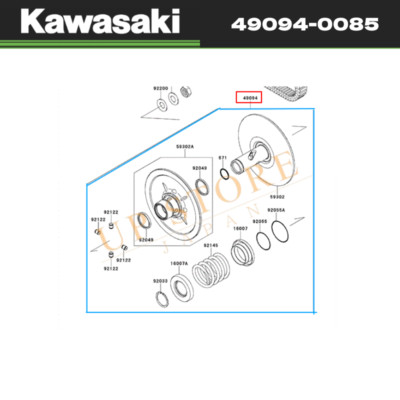 Kawasaki Genuine 2012-2013 Teryx4 Converter Assembly Driven 49094-0085 ...
