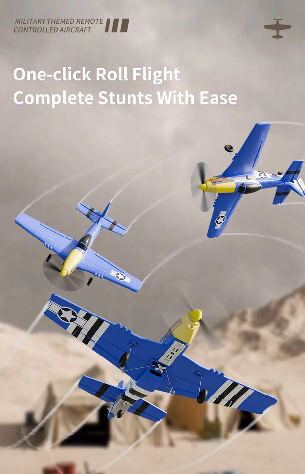 Hot RC Plane 2.4G Foam Fighter One Key Aerobatic RTF Aircraft Glider ...