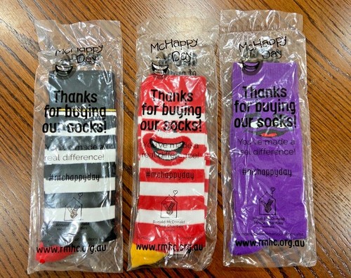 McDonald's McHappy Day Australia Unisex Adult/Kids Size Silly Socks ...