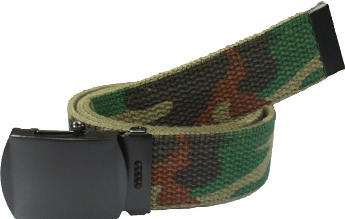 Military Web Belt Cotton Canvas Adjustable Camo Army Tactical Skater ...