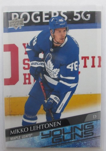 2020-21 Upper Deck Extended Series Young Guns #721 Mikko Lehtonen Maple ...