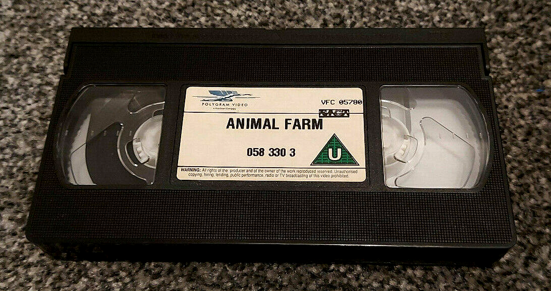 ANIMAL FARM GEORGE ORWELL'S CLASSIC NOVEL RED PAL VHS VIDEO KIDS ...