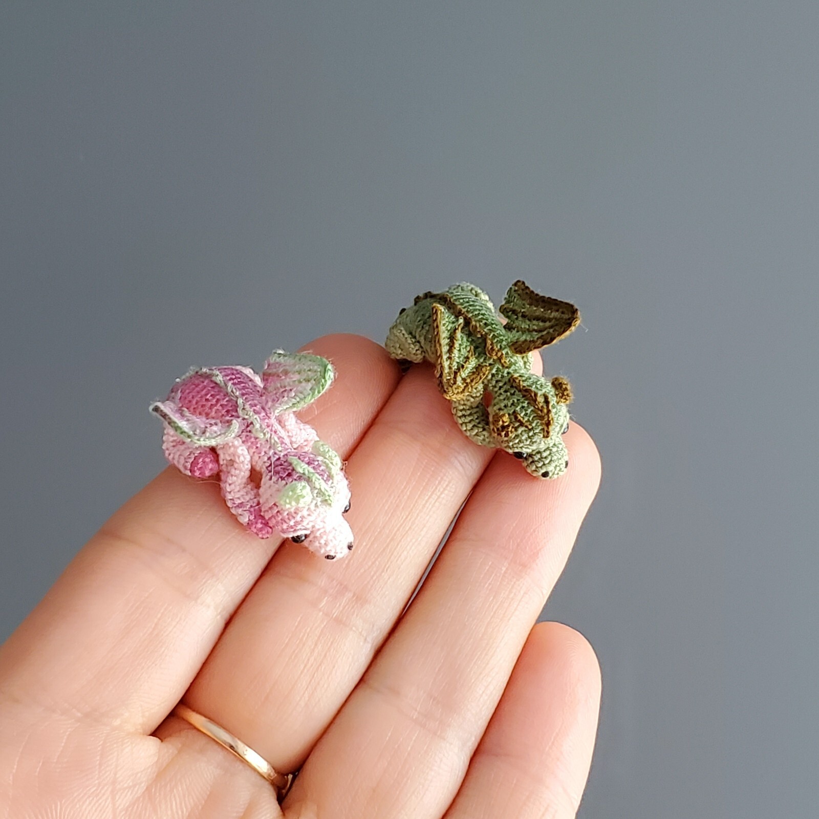 Custom extremely micro Dragon Ring. Dollhouse miniature. Microtoysby ...