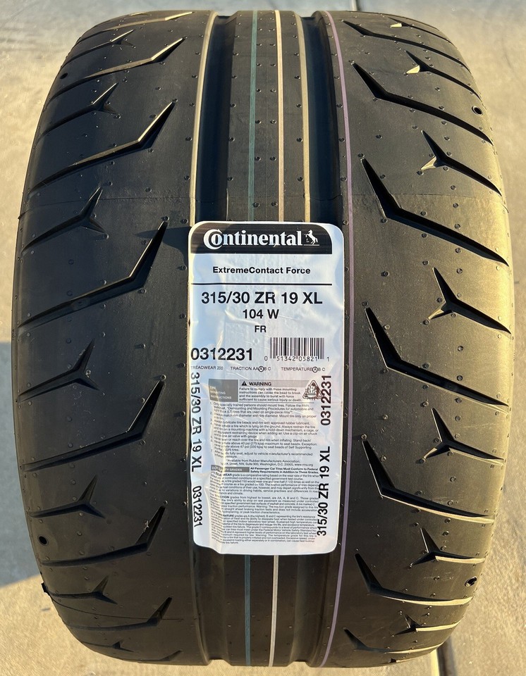 Set of TWO BRAND NEW 315/30ZR19 Continental ExtremeContact Force Tires ...