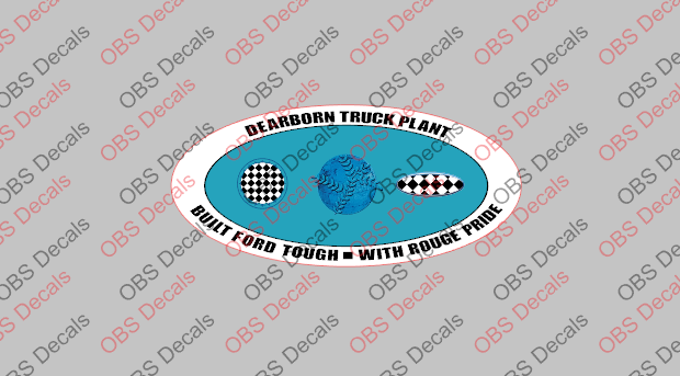 Dearborn Assembly Plant Window Decal Truck F150 BLUE GREEN | eBay