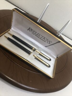 Reflections Fine Writing Instruments Ballpoint Pen/Pencil Gray Gold ...