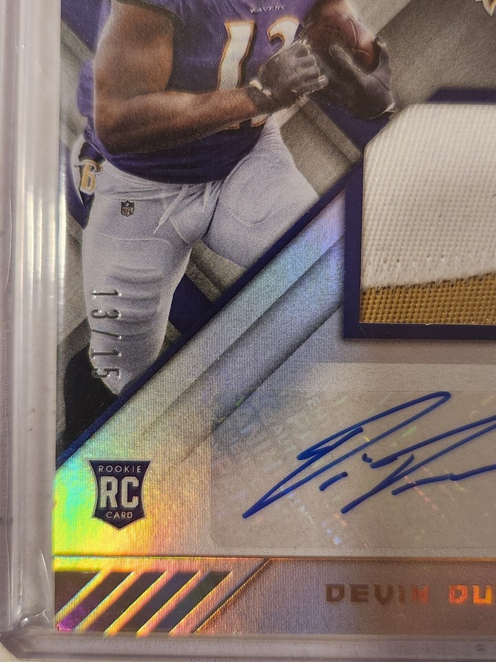 2020 Panini Xr Devin Duvernay White Rookie Patch Auto RPA Autograph RC ...