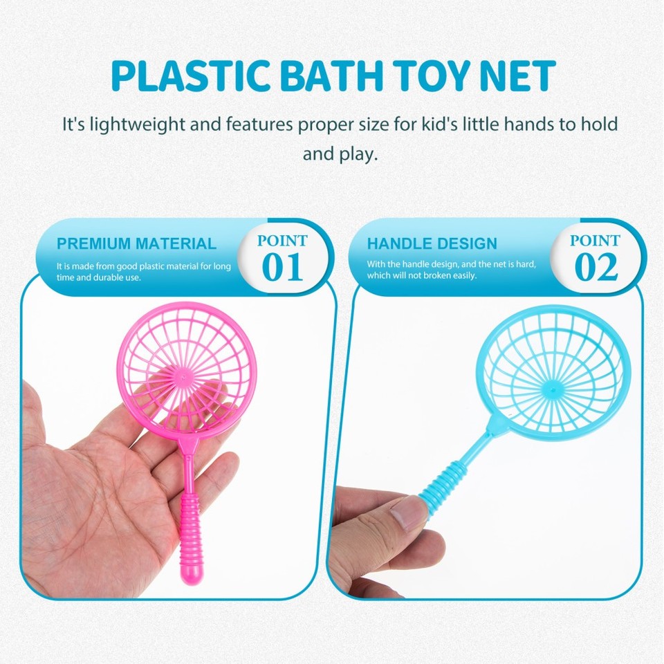 40Pcs Plastic Kids Fishing Net Kids Fishing Toy Plastic Bath Toy Kids ...