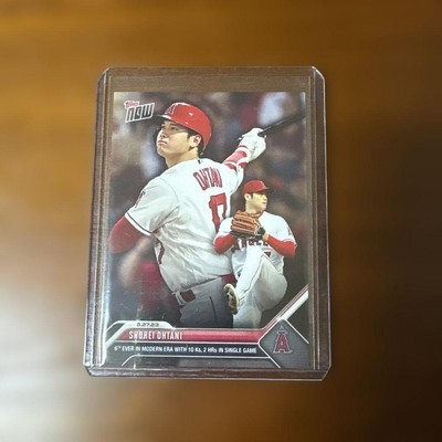 Shohei Ohtani MLB Topps Now 10 K vs. Home Runs Baseball Card Used kk4 ...