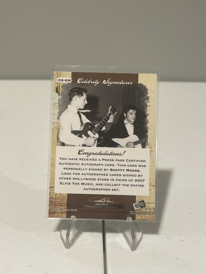 2007 Press Pass Celebrity Signatures Scotty Moore CS-SM Certified ...