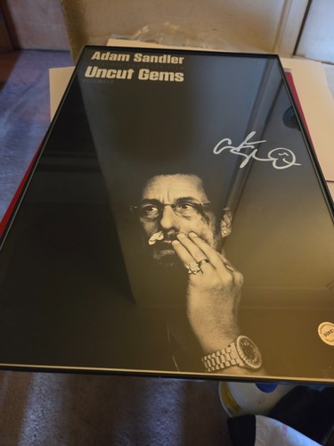 ADAM SANDLER signed 12X18 uncut gems FRAMED movie poster COA/HOLO ...