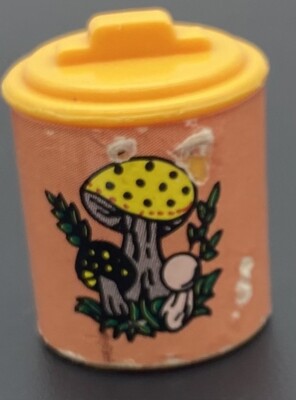 Barbie Kitchen Playset #7572 mushroom canister vintage 1990 orange ...