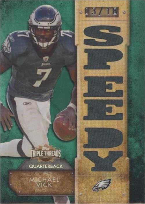 2012 Topps Triple Threads - Relics Michael Vick #TTR-112 Emerald /18 ...