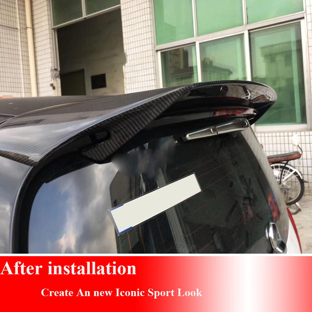 REAL CARBON Rear Roof Spoiler Window Wing Fit for Benz Smart Fortwo ...