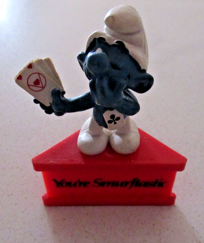 Smurfs Your Smurftastic Card Player Smurf a Gram Vintage Rare (e ...