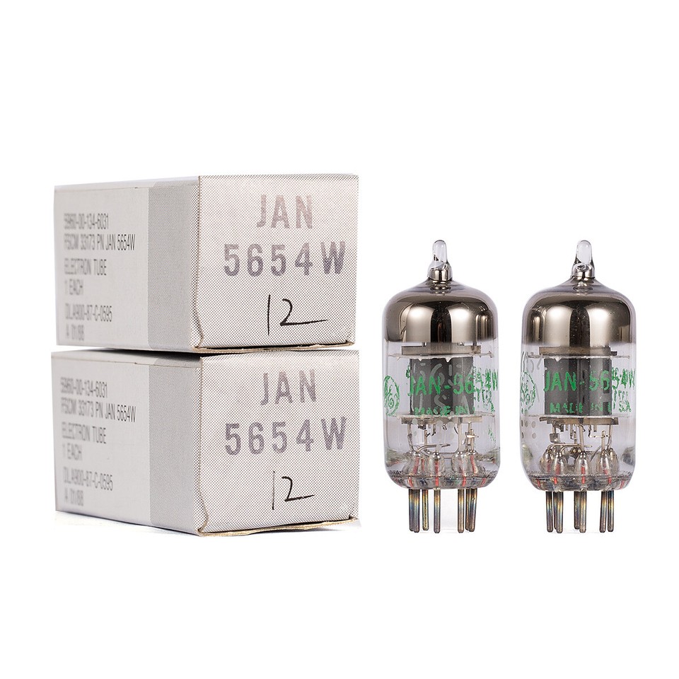 Matched Pair 7-Pin GE JAN 5654W Vacuum Tubes Upgrade for 6AK5/6J1/6Ж1 ...