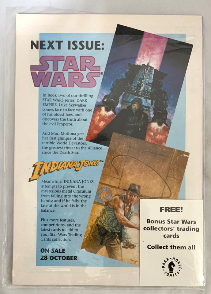 Star Wars Featuring Indiana Jones Dark Horse Comics Issue 1 Oct 1992 | eBay