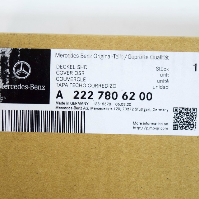 OEM Mercedes-Benz S W222 Front Sunroof Cover A2227806200 Genuine for ...